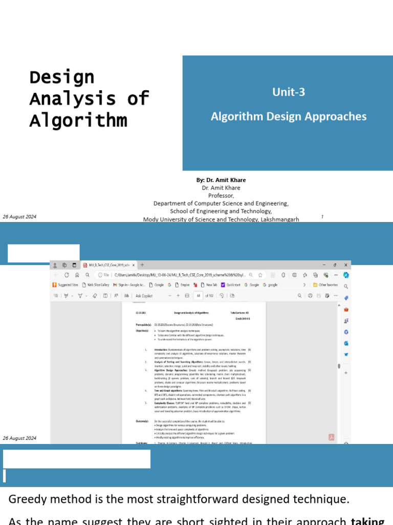 U 3lec 1 Pdf Computer Science Algorithms And Data Structures 4112