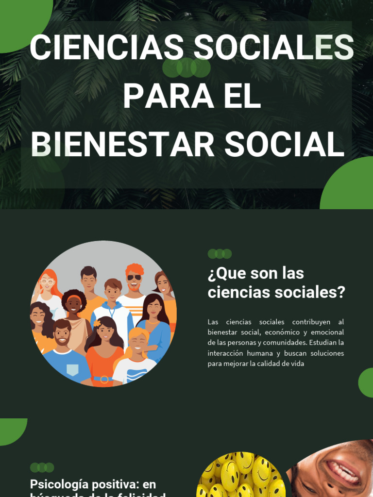 Ciencias Sociales para El Bienestar Social (Exposicion) | PDF ...