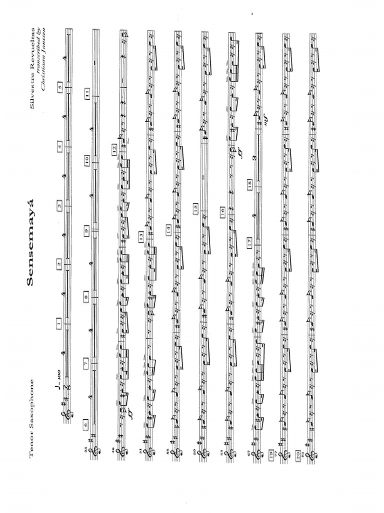 Sensemaya-Sax Tenor | PDF
