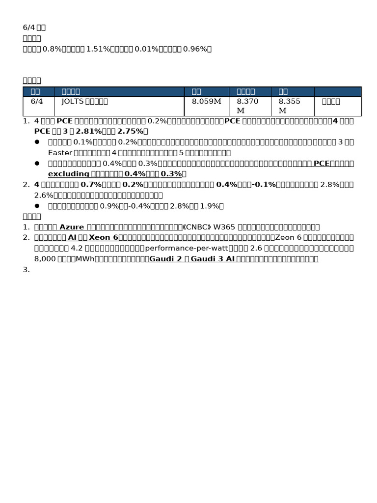 美國總經 06032024 | PDF