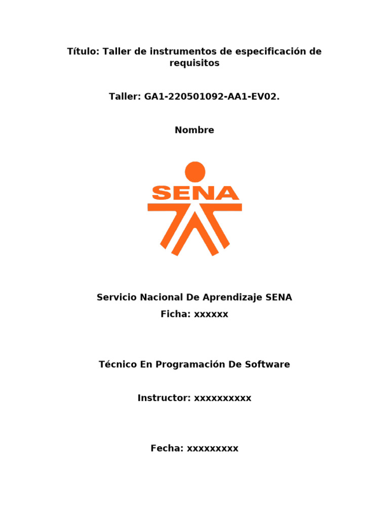 Taller de instrumentos de especificación de requisitos | PDF | Interfaz de usuario | Usuario ...