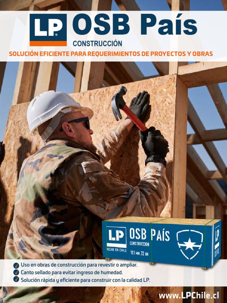 Ficha técnica tablero de OSB Pais LP | PDF | Madera | Materiales