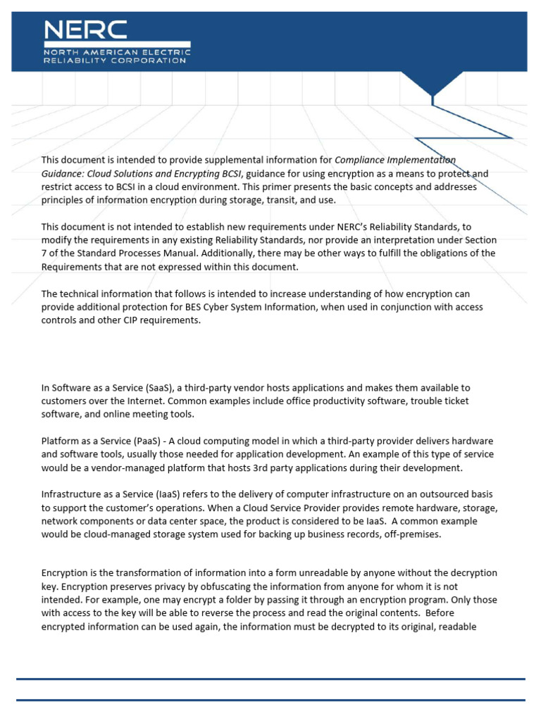 Security Guideline BCSI Cloud Encryption | PDF | Cloud Computing | Encryption