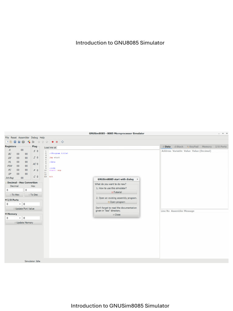 Gnusim8085 Simulator Guide Pdf Computer Science Computer Engineering