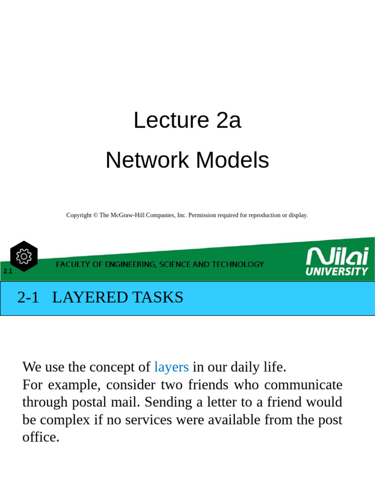 Lecture 2_Network Models | PDF | Osi Model | Internet Protocol Suite
