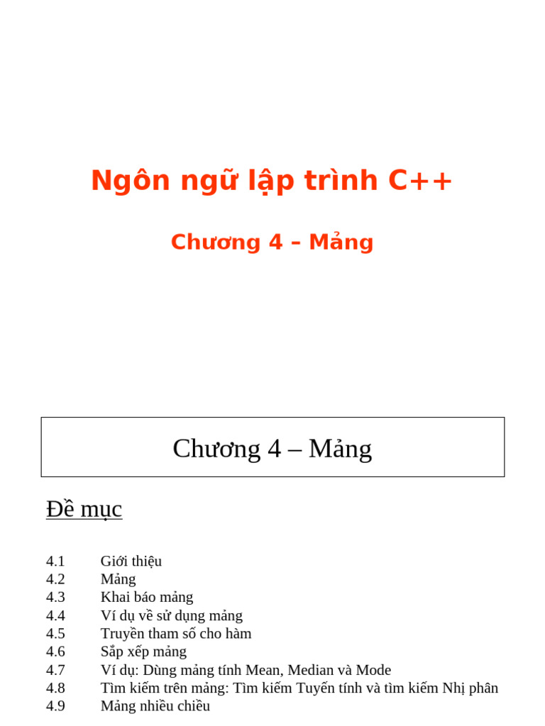 Chapter04 Array Chinhsua | PDF