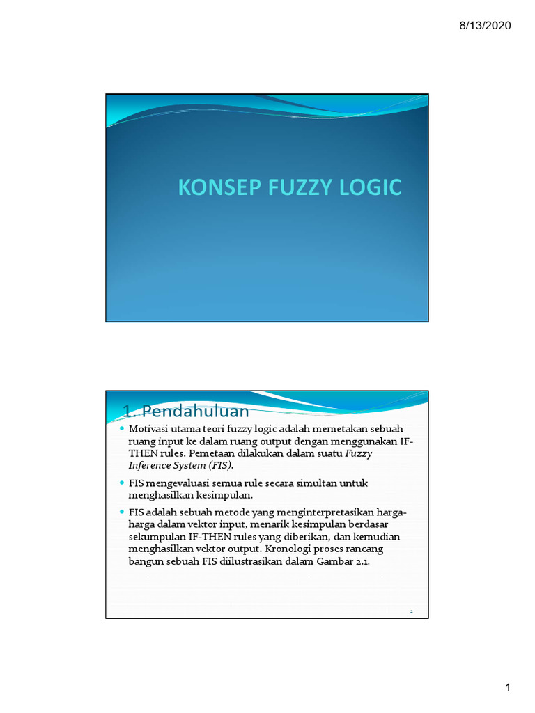 Microsoft PowerPoint - 06 - Konsep Fuzzy Logic (Modif) | PDF | Metode & Bahan Ajar