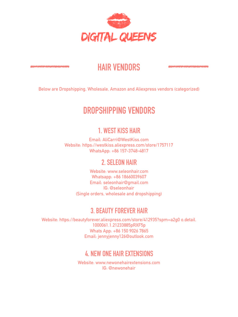 DQ-Hair_Vendors | PDF