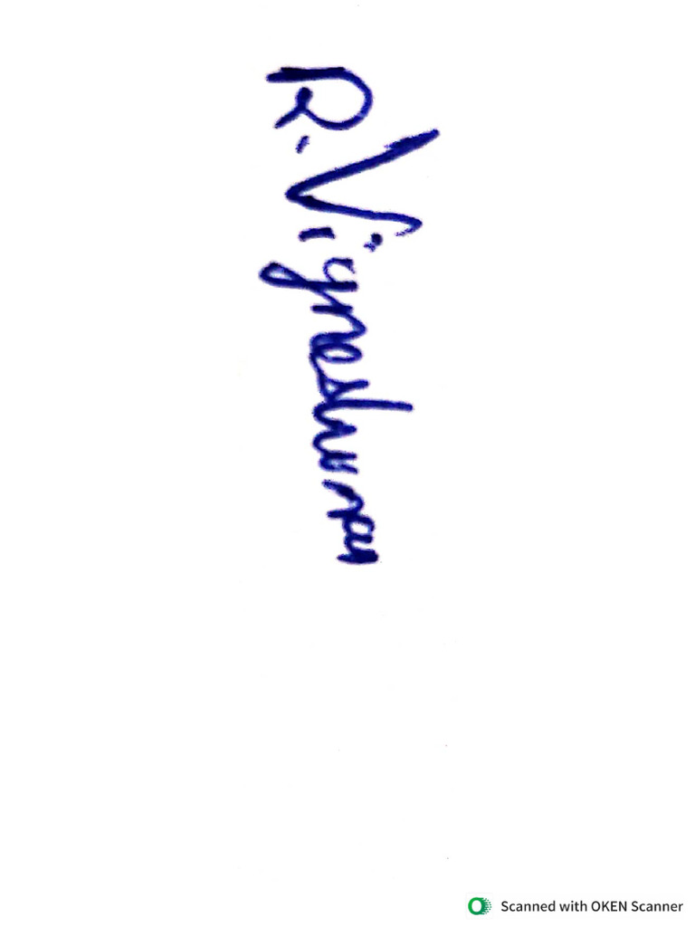 Signature of Vigneshwaran | PDF