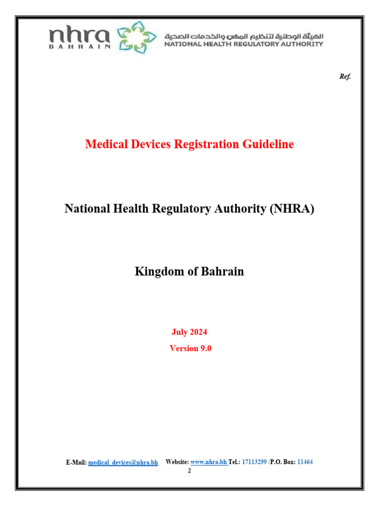 Ver 9 - MDR - Guideline - Medical Device Registration | PDF | Medical ...