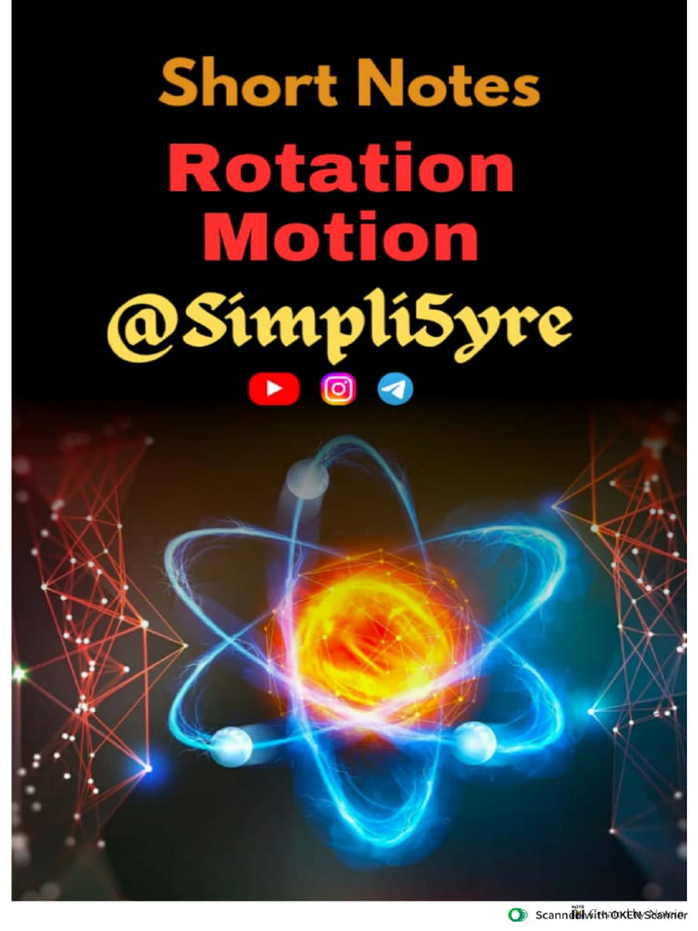 Rotational Motion Short Notes | PDF