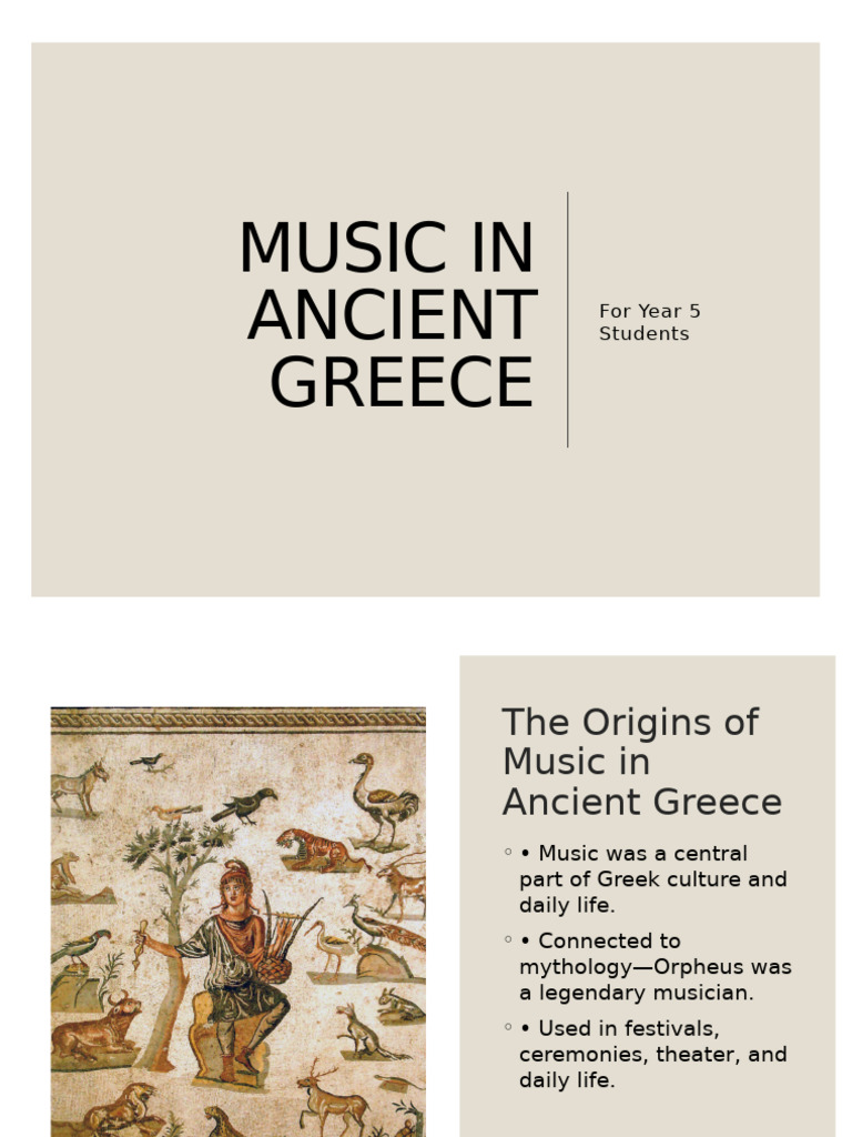 Music in Ancient Greece Presentation | PDF