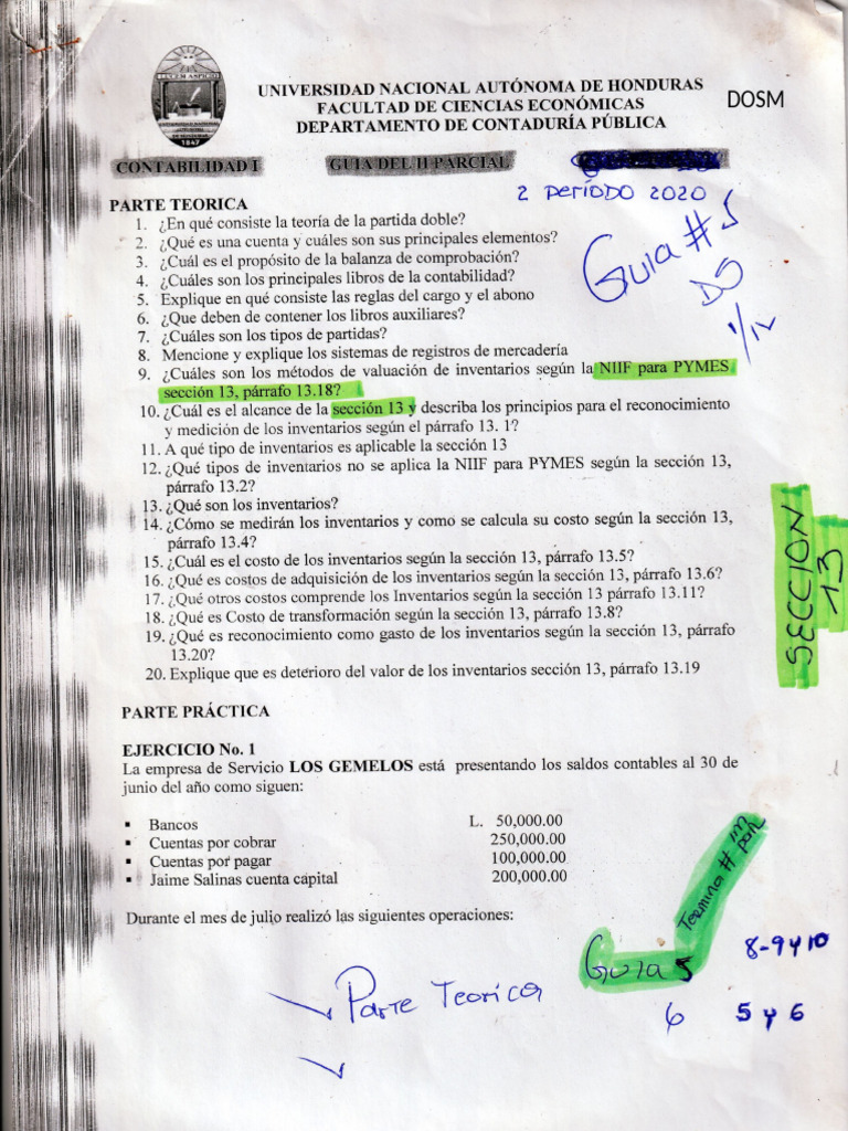 Guia 5 Parte Practica de La Partida Doble-Signed | PDF