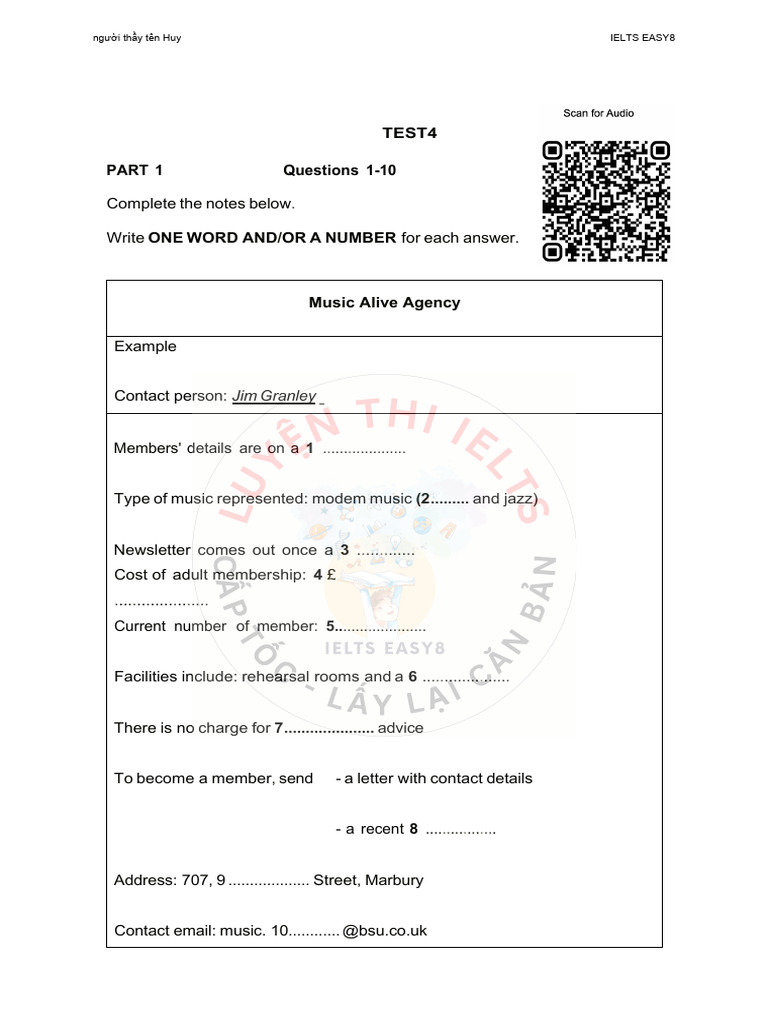 Test 4 Listening Pdf Mangrove