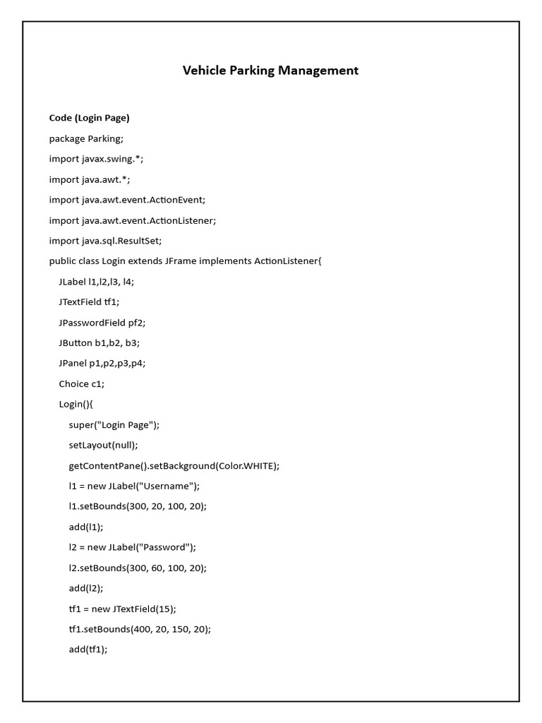 Vehicle Parking Management Code | PDF | String (Computer Science ... Vehicle Parking Management Code | PDF | String (Computer Science ...
