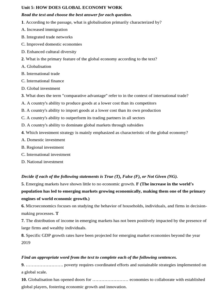 Understanding Global Economy Dynamics | PDF | Globalization | Market ...