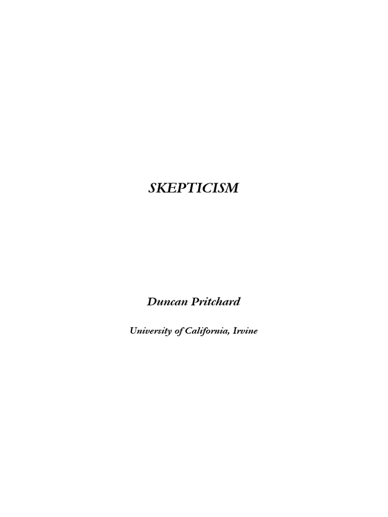 Skepticism | PDF | Knowledge | Skepticism
