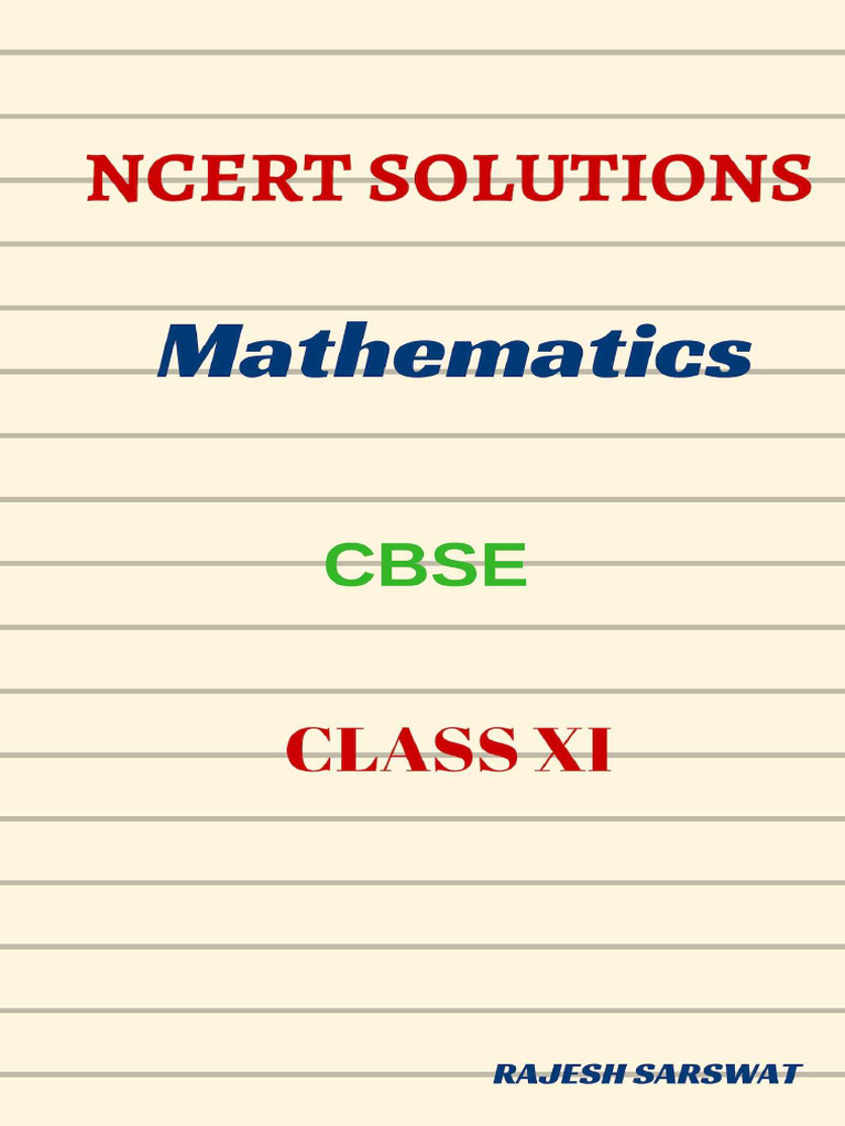 NCERT Solutions Class XI Mathematics | PDF | Numbers | Prime Number