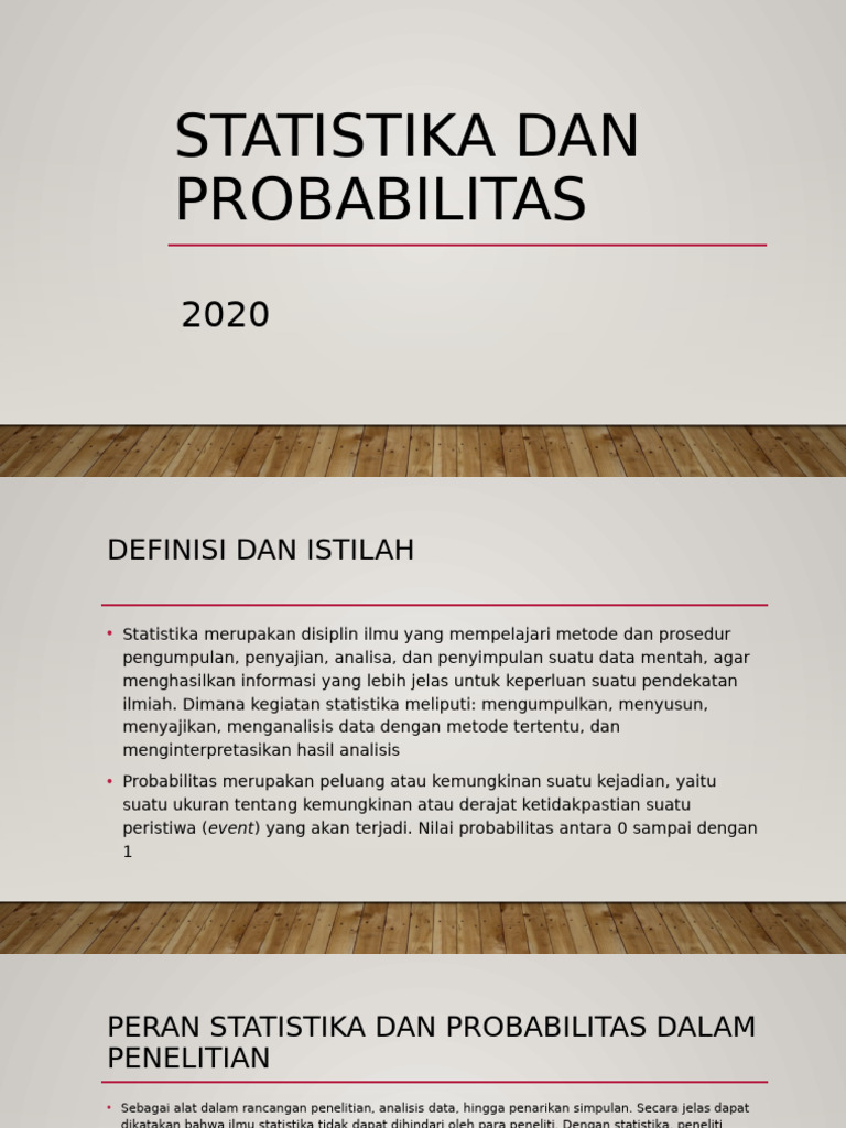 1 Statistika Dan Probabilitas | PDF
