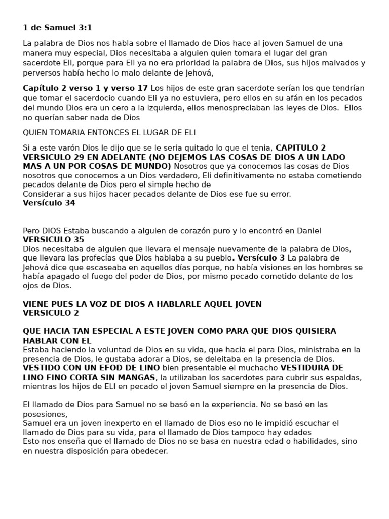 1 de Samuel 3 | PDF