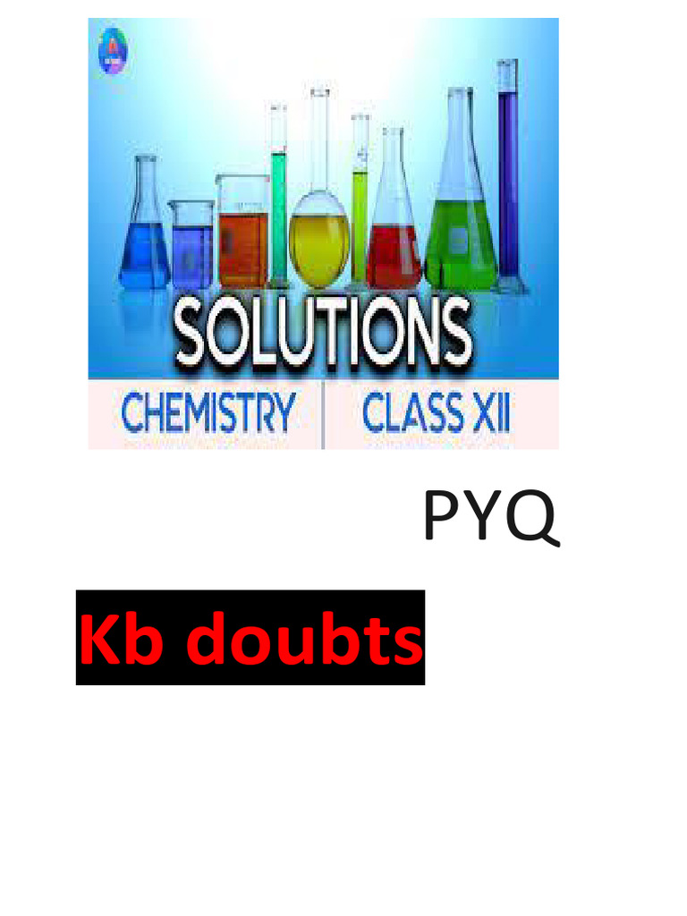 Solution.kb Doubts | PDF | Chemistry | Physical Chemistry