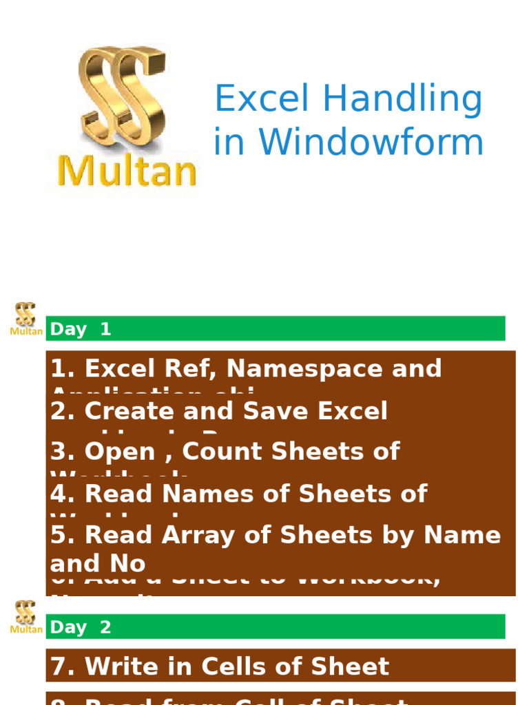 Excel Handling in Winform | PDF