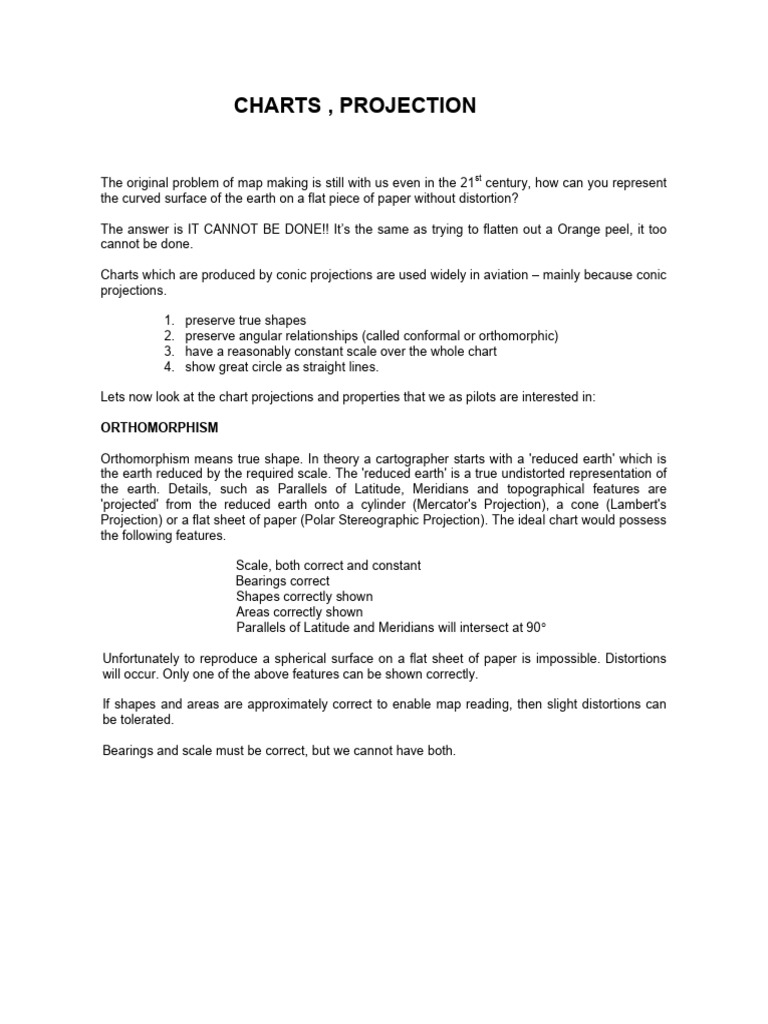 3 GN Charts Convergency Map Projections | PDF | Latitude | Euclidean ...