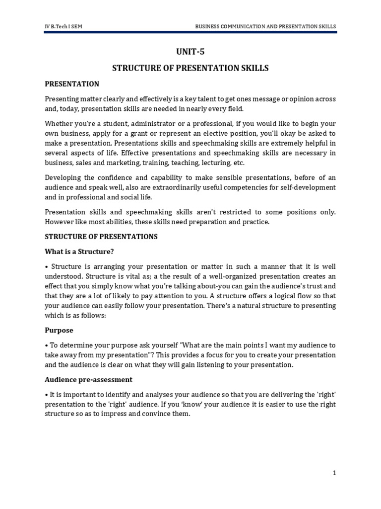 UNIT-5 | PDF | Body Language | Public Speaking