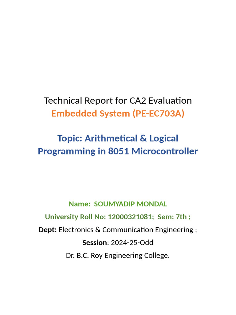 Embedded System | PDF | Microcontroller | Binary Coded Decimal Embedded System | PDF | Microcontroller | Binary Coded Decimal