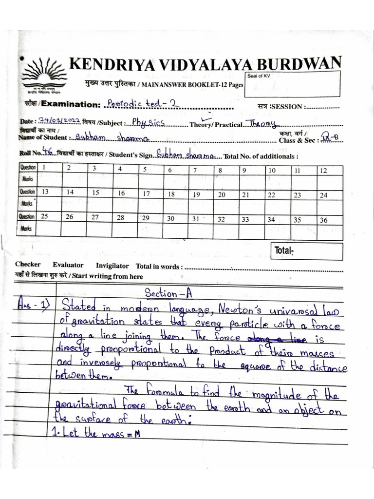 Subham Sharma (Physics) | PDF