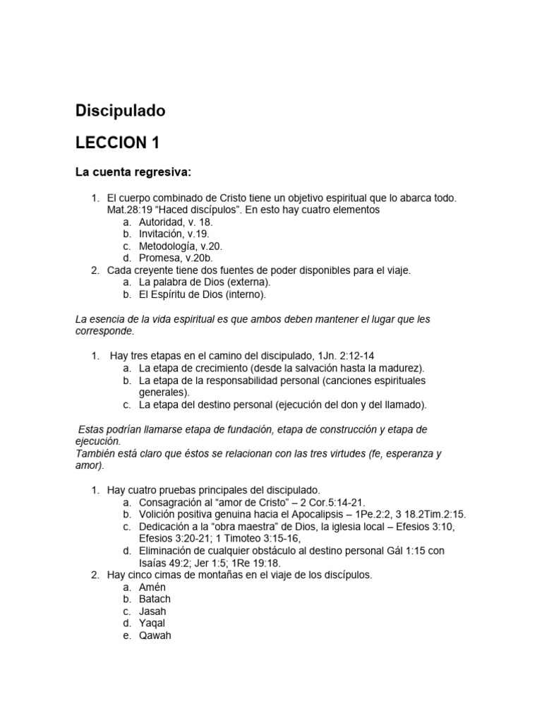 Guía de Discipulado Cristiano | PDF | Pecado | Cristo (título)