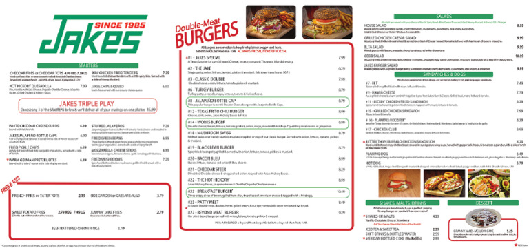 jakes-food-menu-skillman | PDF
