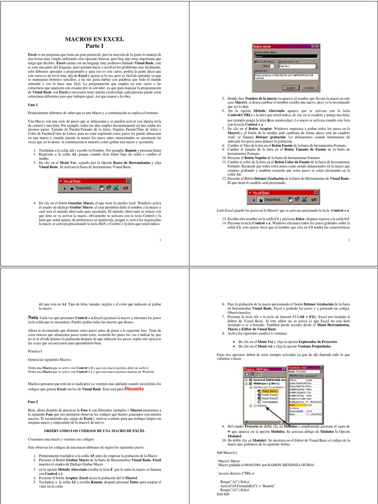 Guia Macros de Completo | PDF | Macro (informática) | Microsoft Excel
