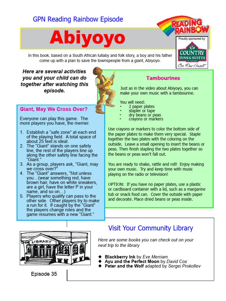 Abiyoyo Activities for Kids | PDF