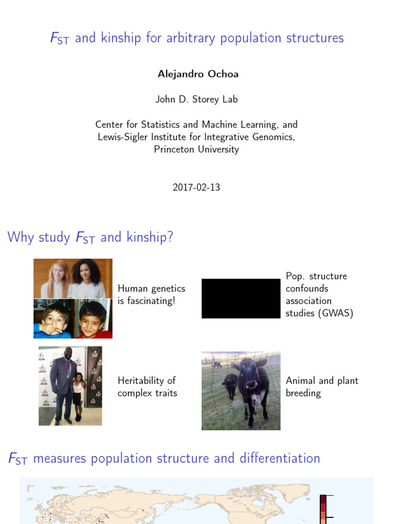 FST and Kinship For Arbitrary Population Structures | PDF | Single ...