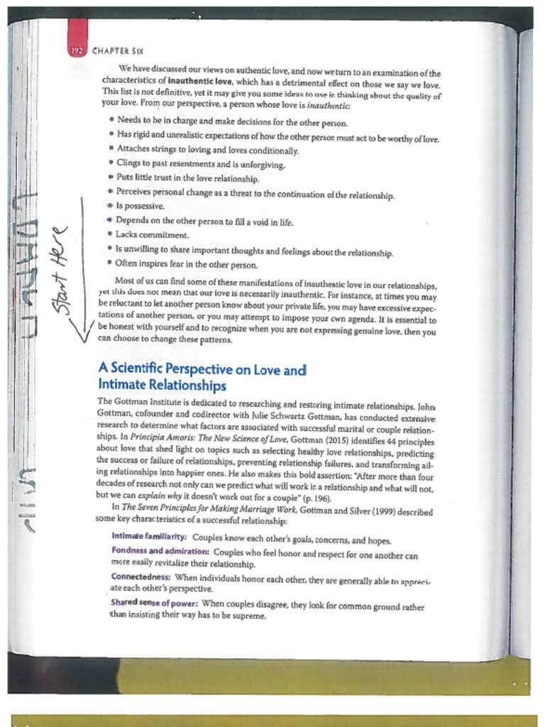 Science of Love Handout For #9 Homework | PDF