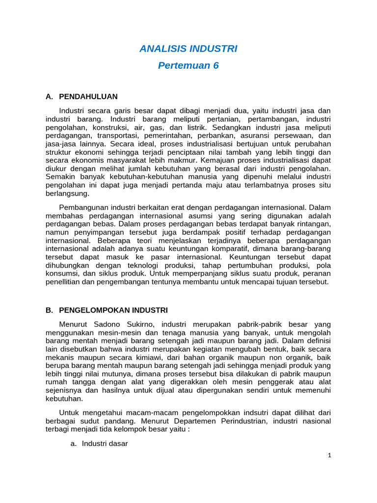 PE IND P6 Analisis Industri | PDF