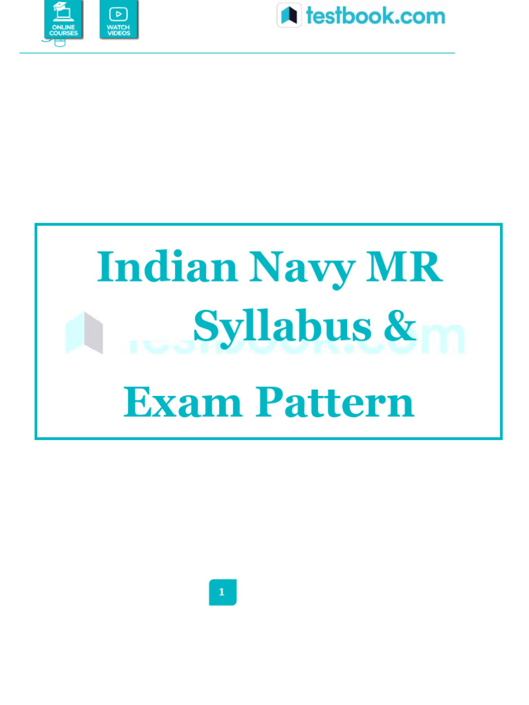 Indian Navy MR Syllabus and Exam Pattern 644d64d3 | PDF | Equations ...