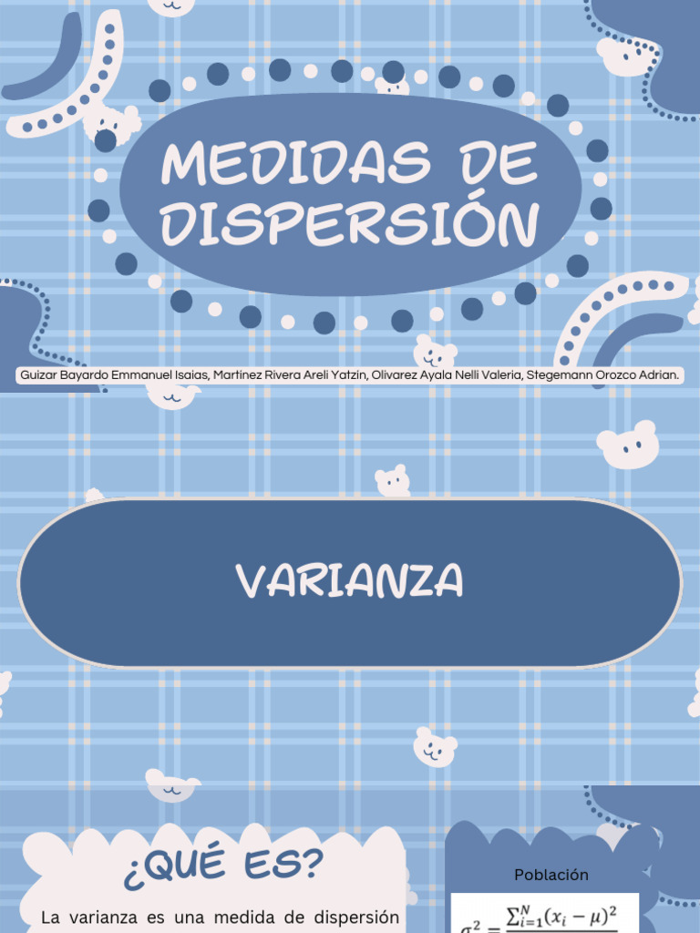 Medidas de dispersión 2 | PDF | Diferencia | Dispersión estadística