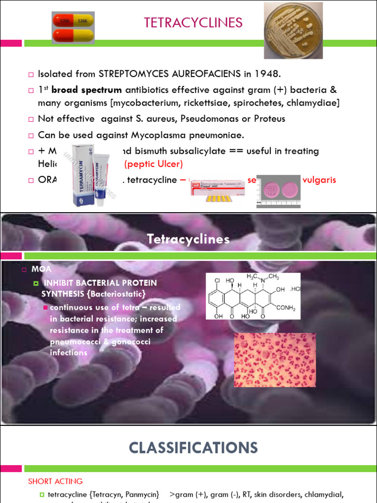 Tetracyclines Macrolides | PDF | Drugs | Medical Specialties