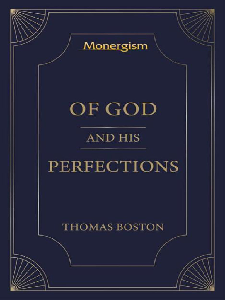 Of God and His Perfections - Thomas Boston | PDF | God | Jesus