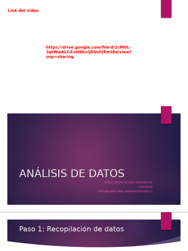 Presentación de Analisis de Datos Tarea 2 Contabilidad 23006008 | PDF | Análisis de regresión ...