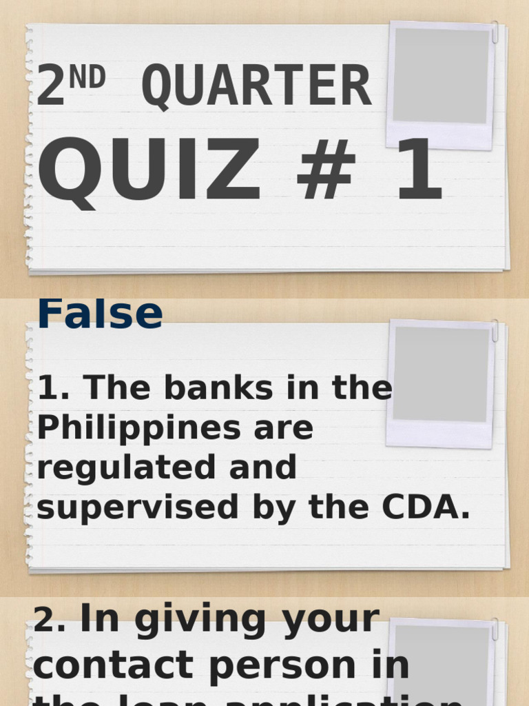 2nd Quarter Quiz 1 | PDF | Law