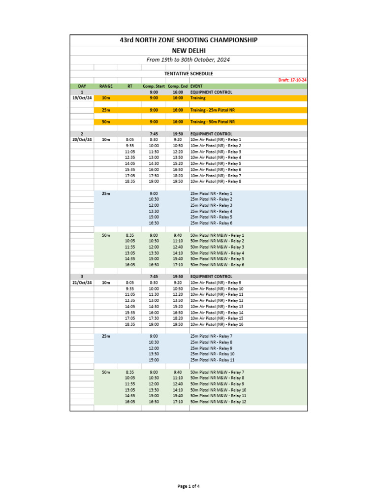 Tentative Schedule | PDF | Military Technology | Tools