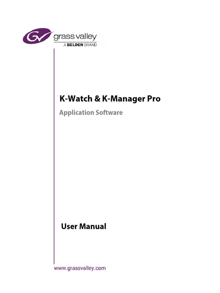 K-Watch and K-Manager Pro User Manual Issue 1 Rev 1 | PDF | Computer ...