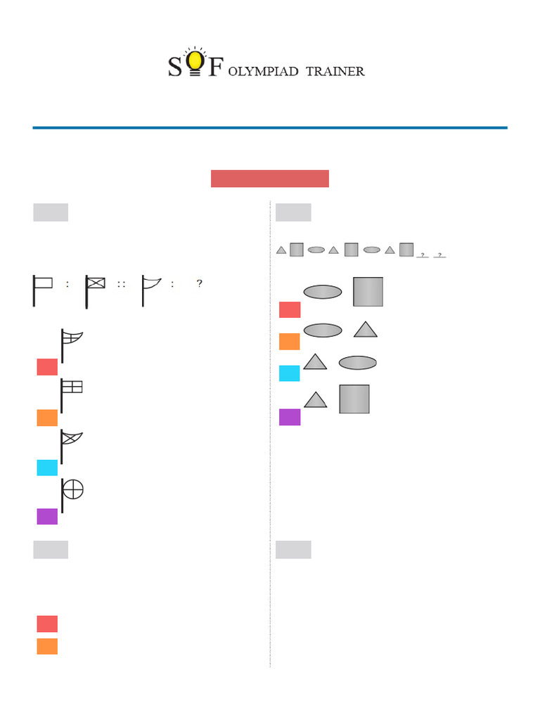 IMO Level-1 Mock Test 1 Class 3 AAhev | PDF