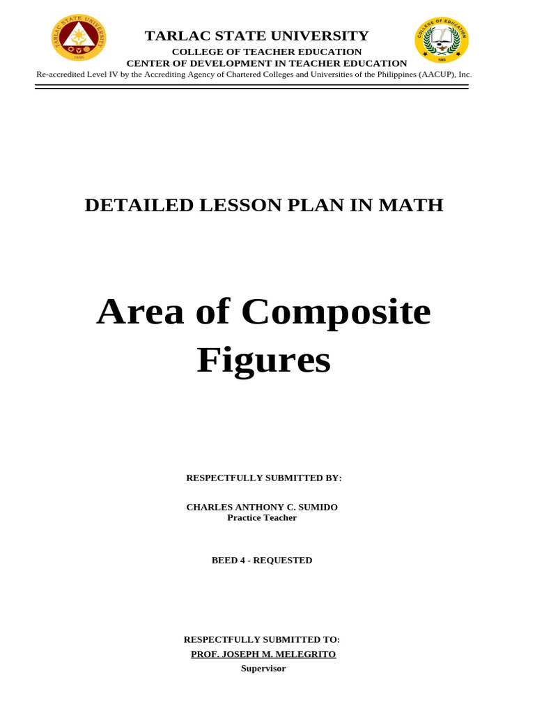 Area of Composite Figures Lesson Plan | PDF | Area | Geometry
