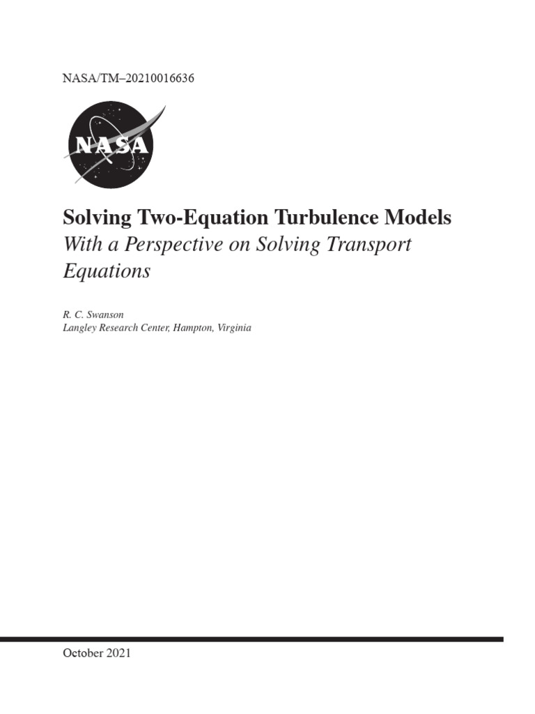 NASA TM 20210016636 Final Updated | PDF | Reynolds Number | Turbulence
