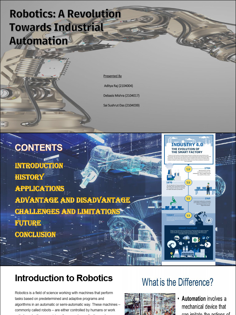 Robotics A Revolution Towards Industrial Automation | PDF | Robot ...
