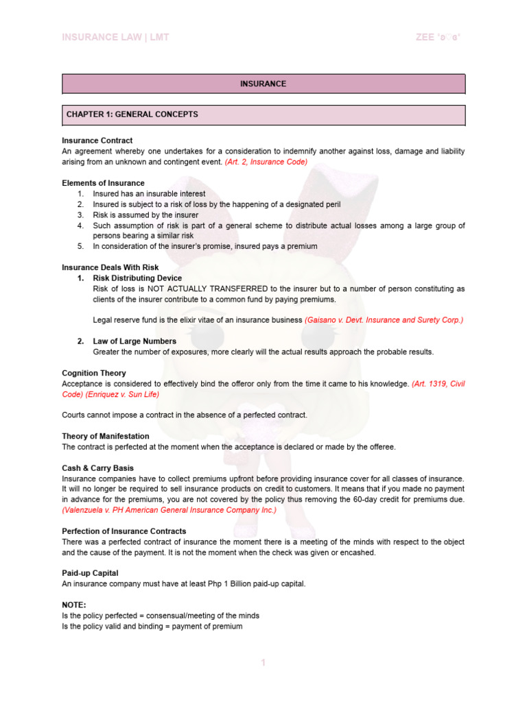 LMT - Comm Law 2 | PDF | Reinsurance | Insurance